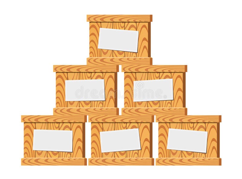 Stack Wooden Crates Stock Illustrations – 150 Stack Wooden Crates Stock ...