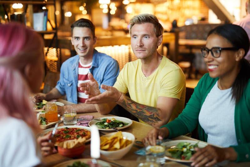 Gathering by dinner stock image. Image of festive, gathering - 123673557