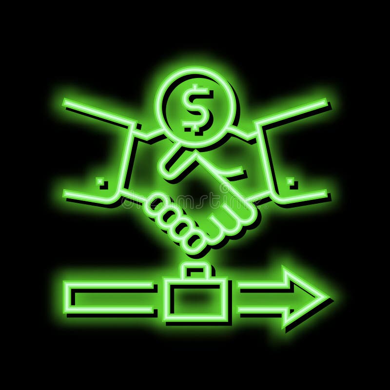 Severance Pay Allowance Neon Glow Icon Illustration Stock Vector ...