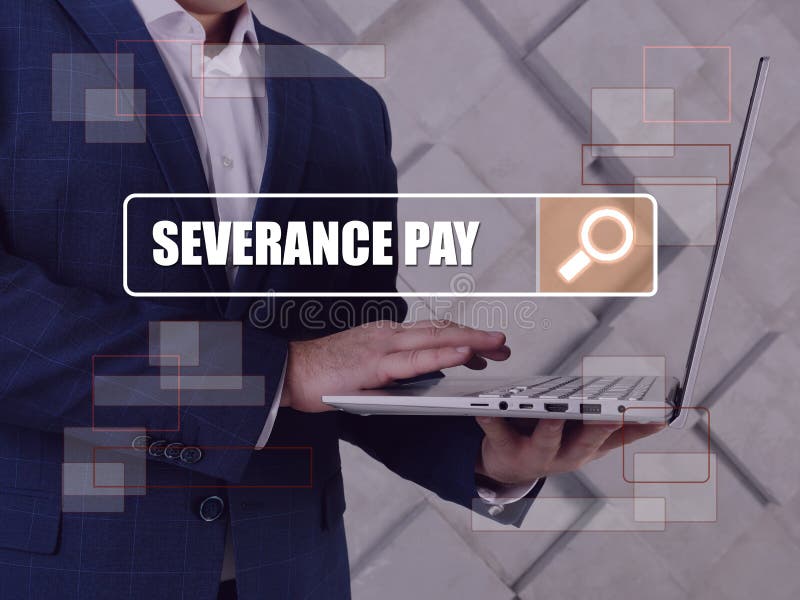 SEVERANCE PAY Phrase on the Screen. Bookkeeping Clerk Use Cell ...