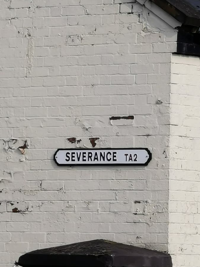 Severance Street Sign on Old Building Stock Photo - Image of building ...