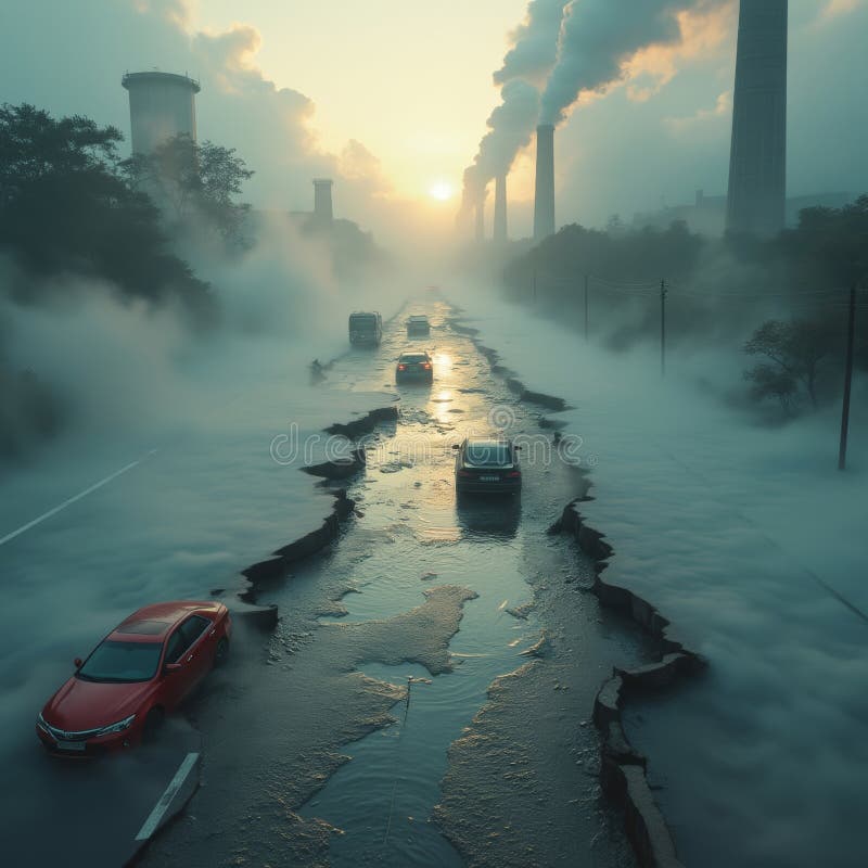 Severe Flood, Consequence of Global Warming and Climate Change, with ...