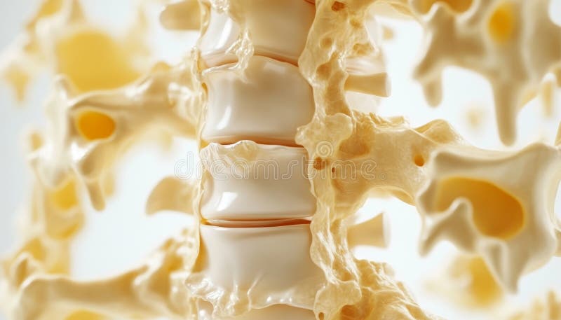Severe Spinal Disc Degeneration a Detailed 3D Rendering of Damaged ...