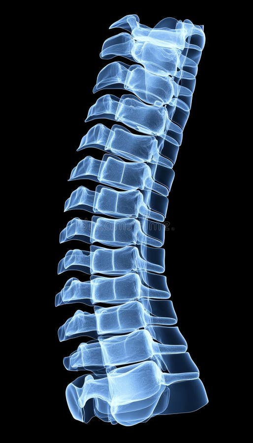 Severe Spinal Disc Degeneration, X-ray of a Damaged Spine with Reduced ...