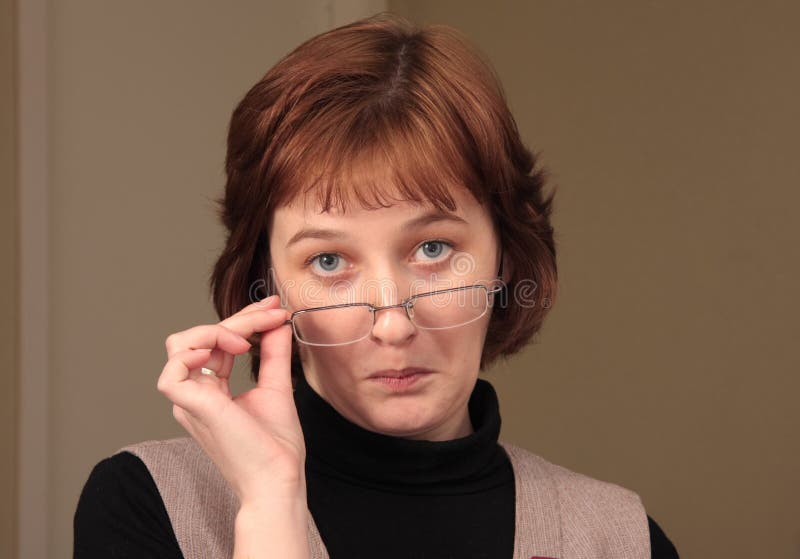 Young stern teacher stock image. Image of attire, worker - 3854773