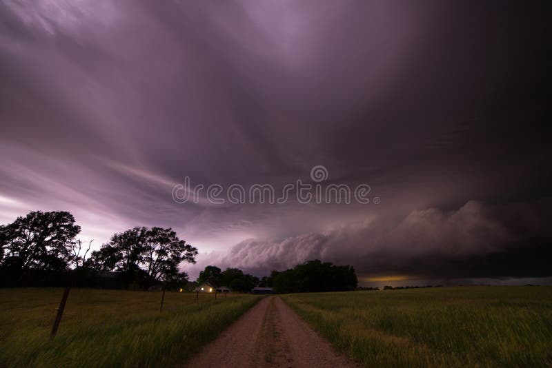 Severe Thunderstorm Near Pierce, Nebraska Stock Photo - Image of ...