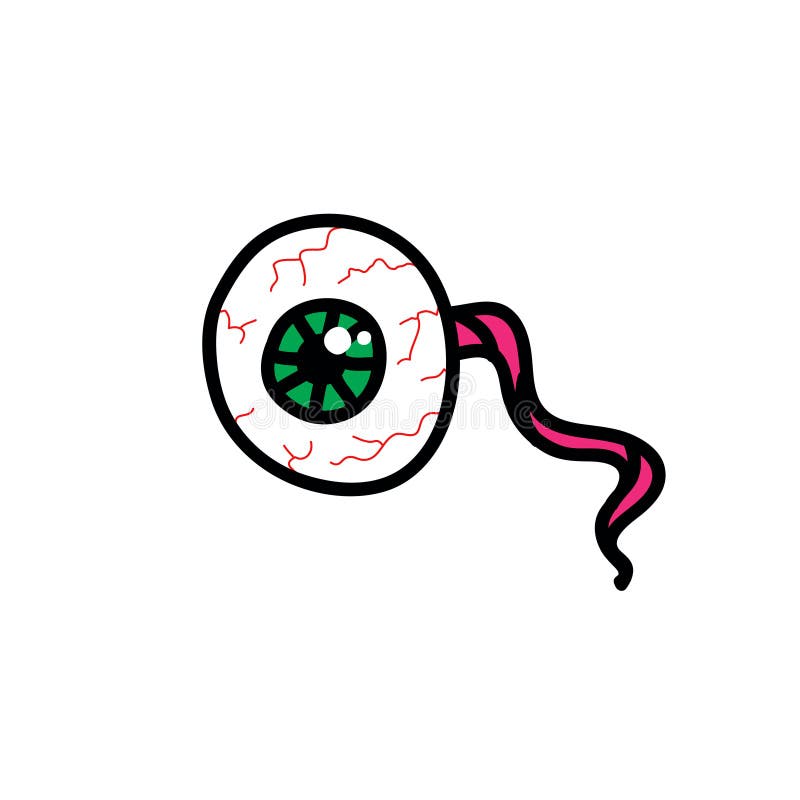 Severed Eye Doodle Icon, Vector Illustration Stock Illustration ...