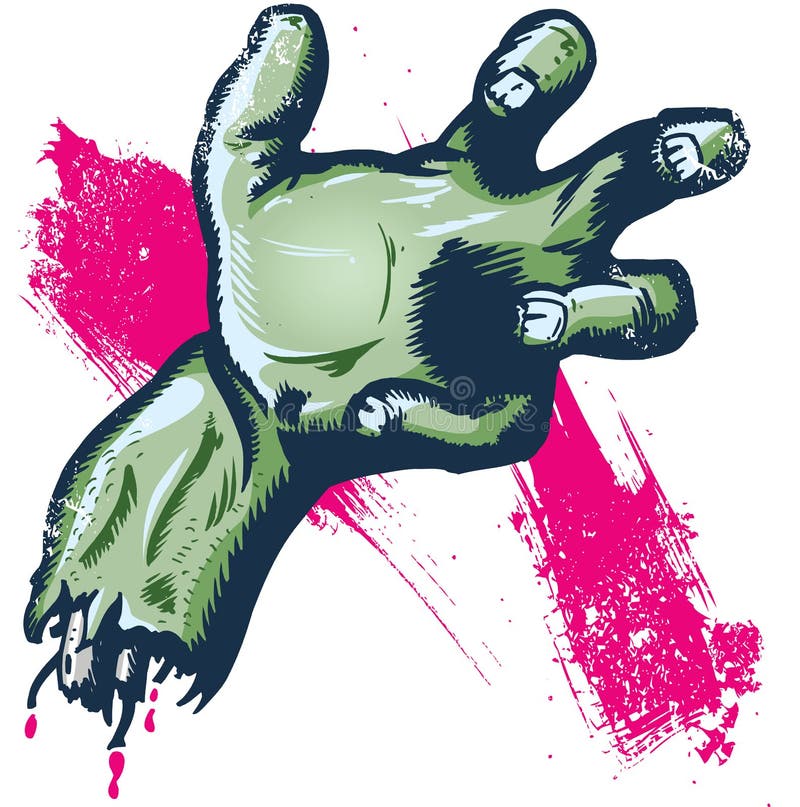 Severed Rotting Hand Halloween Illustration Stock Vector - Illustration ...