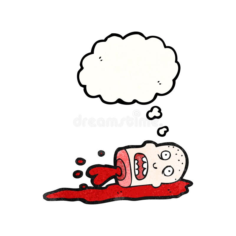 Severed head cartoon stock vector. Illustration of thinking - 38036610