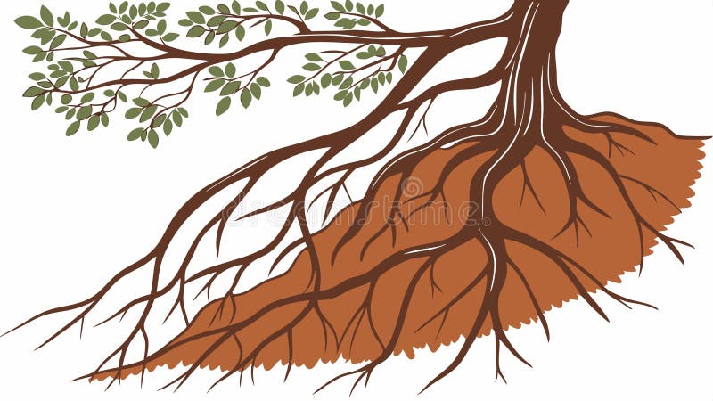 Severed Tree Roots, Environmental Impact Disruption, Vector Design ...
