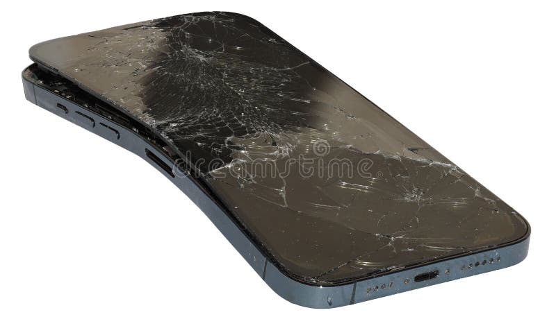 Severely Damaged Smartphone Stock Photo - Image of repair, smartphone ...