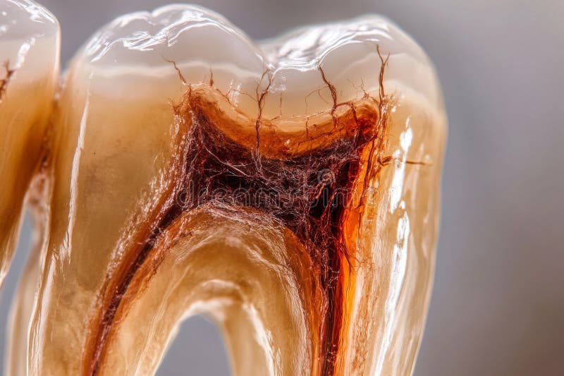 A Severely Decayed Tooth with Deep Cavities and Cracks is Shown in ...
