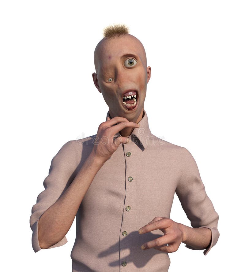 Severely Deformed Man on White Stock Illustration - Illustration of genetic, weird: 228913463