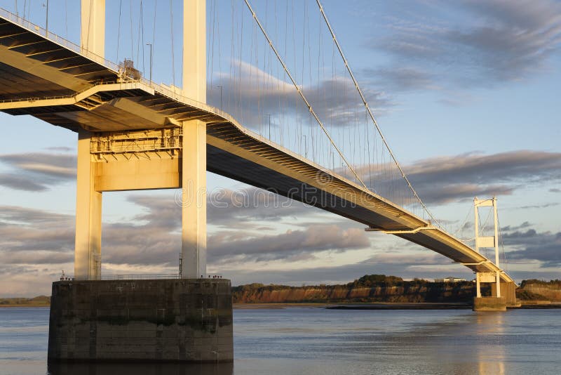 Severn Bridge stock photo. Image of cliffs, suspension - 202057858
