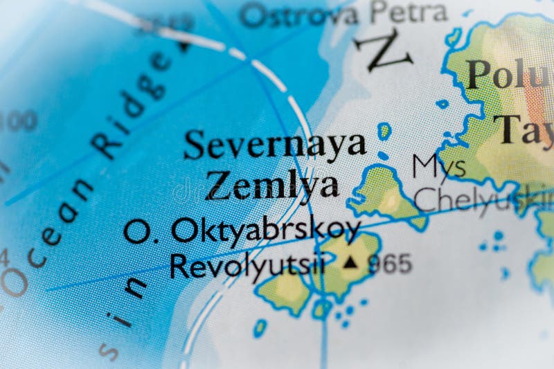 Severnaya Zemlya Highlighted on a World Map Stock Photo - Image of ...
