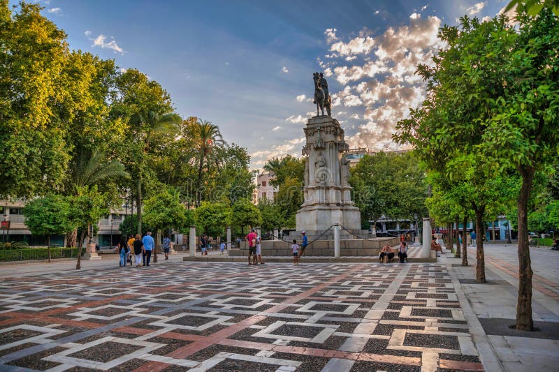 Sevilla downtown in spain editorial stock photo. Image of street ...