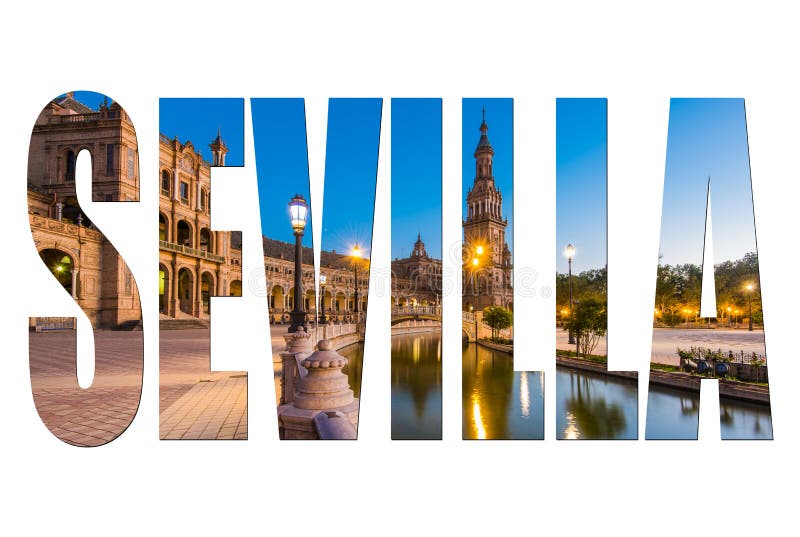 Sevilla Letters Isolated with Image Stock Image - Image of sign ...