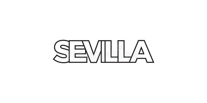 Sevilla in the Spain Emblem. the Design Features a Geometric Style ...