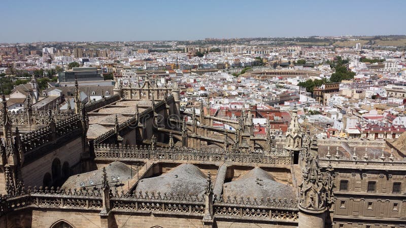 Seville from above, Spain stock image. Image of tourist - 74063631