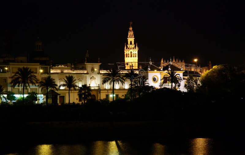 Seville by night stock image. Image of night, travel - 19609641