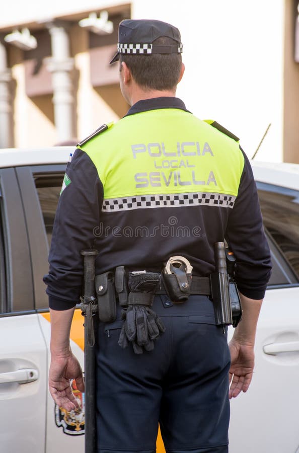 Policeman in Seville, Andalucia, Spain Editorial Photo - Image of game ...
