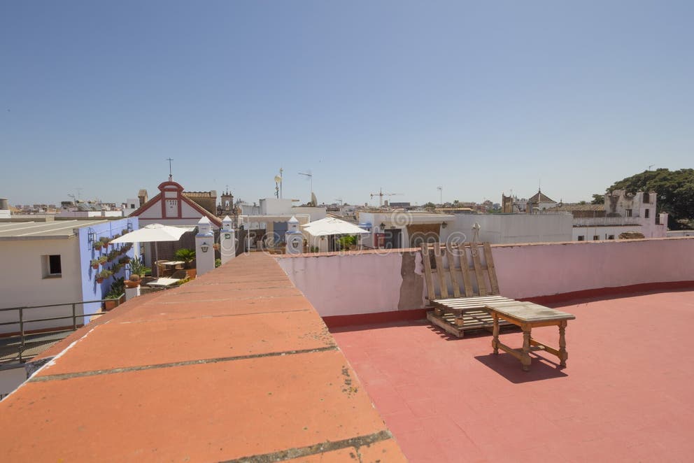 Seville from rooftop stock photo. Image of property, seville - 93235706