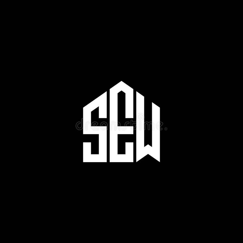 SEW Letter Logo Design on BLACK Background. SEW Creative Initials ...