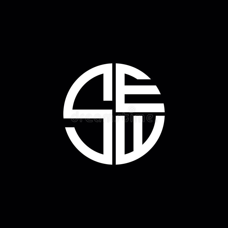 SEW Logo SEW Icon SEW Monogram SEW Letter Minimalist Circle Flat Unique ...
