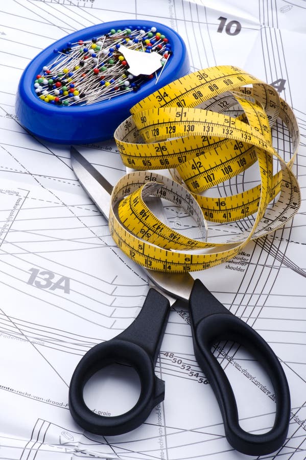 Sew tool with pattern stock image. Image of thread, cloth - 4184529