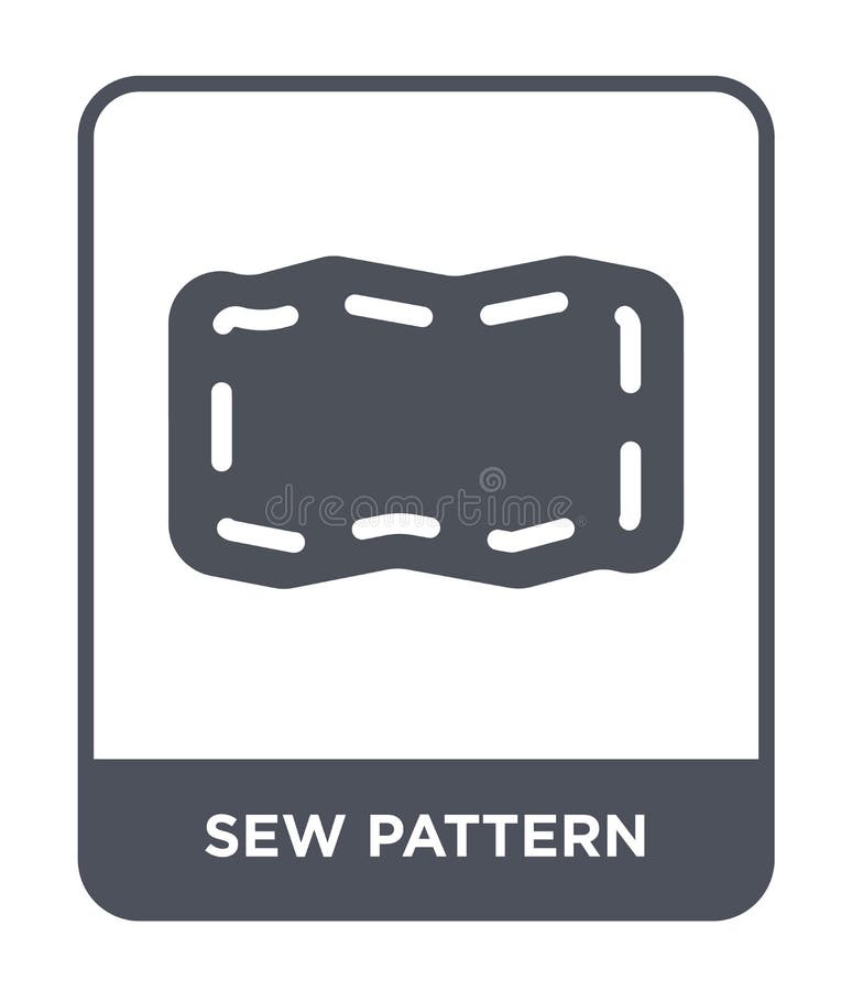 Sew Pattern Icon in Trendy Design Style. Sew Pattern Icon Isolated on ...