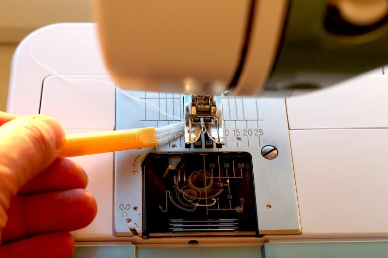 Sewing on a Modern Sewing Machine Stock Image - Image of labor, large ...