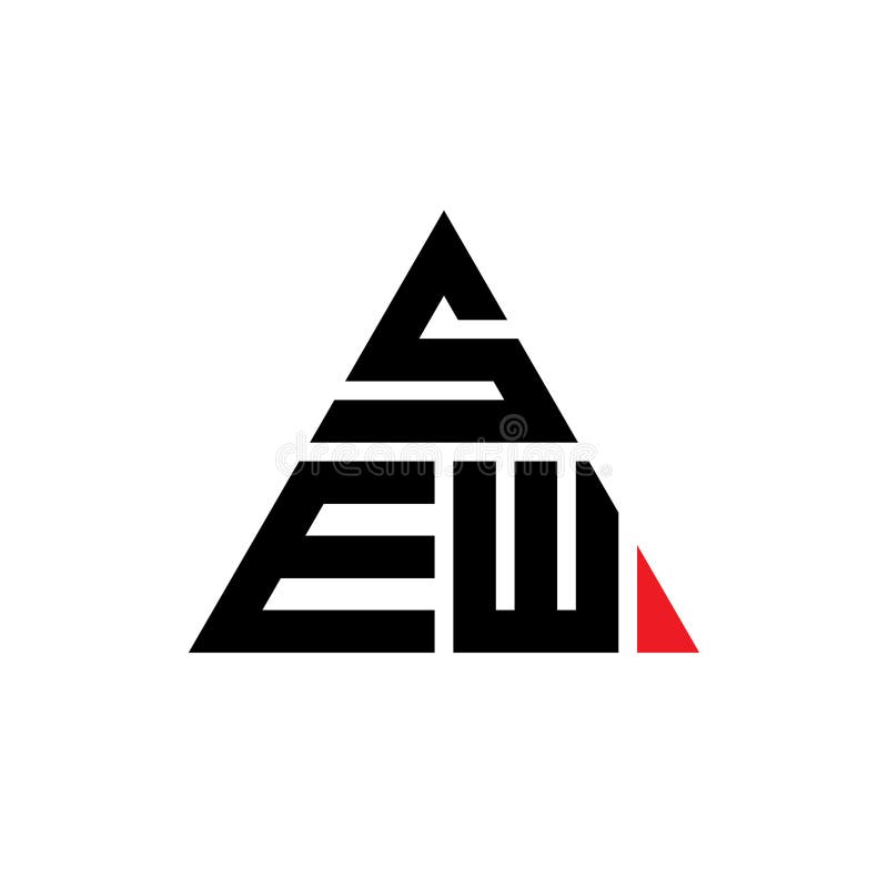 SEW Triangle Letter Logo Design with Triangle Shape. SEW Triangle Logo ...