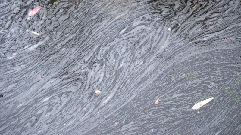 A Sewage Channel, the Surface of Contaminated Water, Flows Out after ...