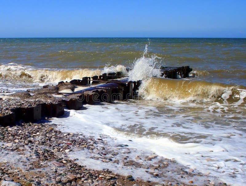 Sewage Outlet Pipe on a Beach Stock Image - Image of flowing, garbage ...