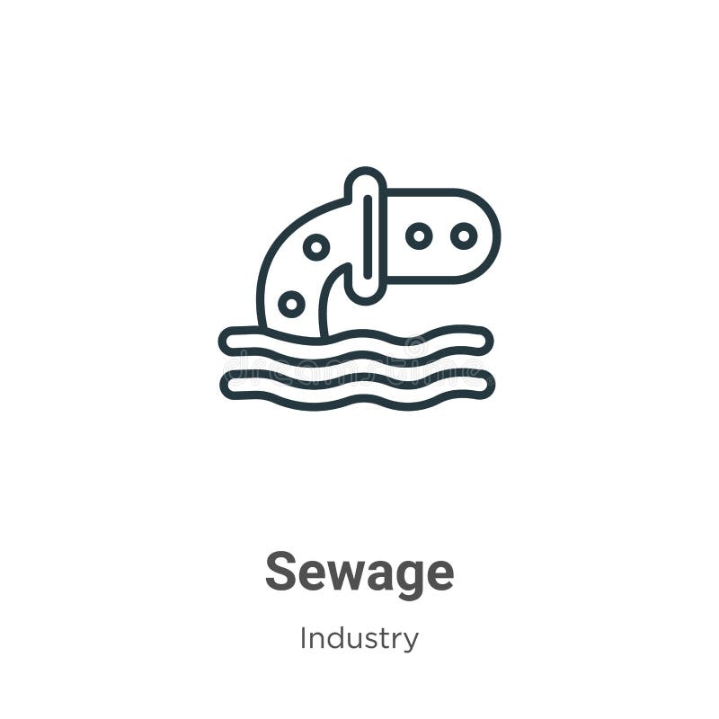 Sewage Icon in Filled, Thin Line, Outline and Stroke Style. Vector ...