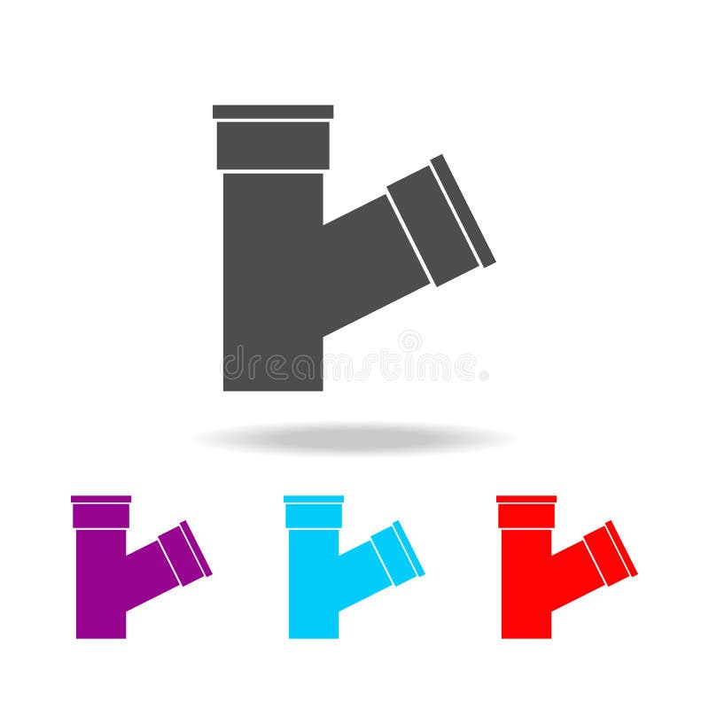 Sewage Pipe Icon in Badge Style. One of Bathroom Collection Icon Can Be ...