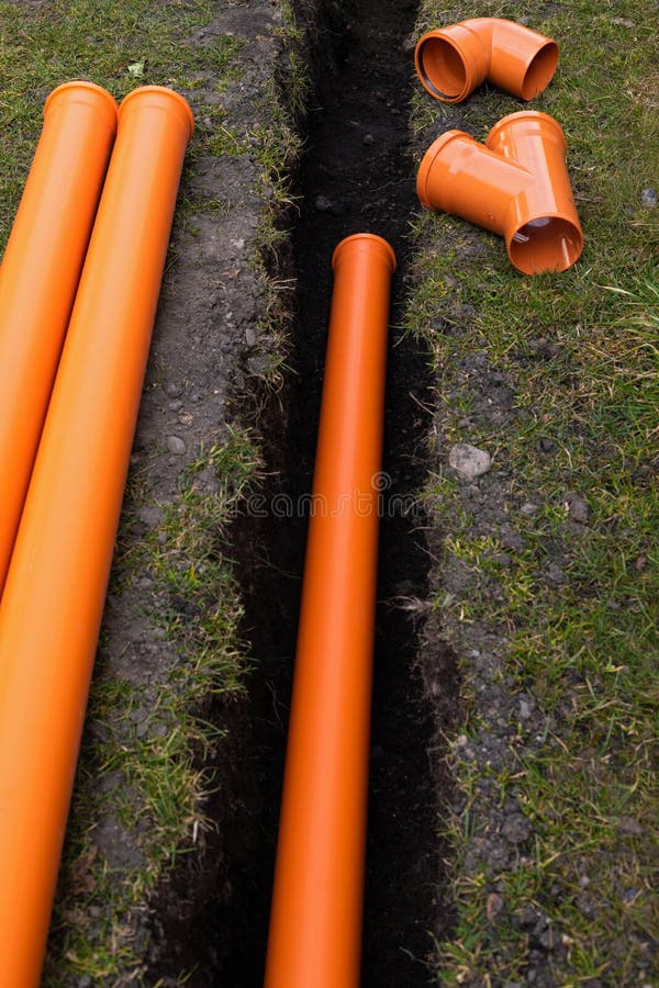 Sewage pipe stock photo. Image of home, dirt, pipeline - 213298630
