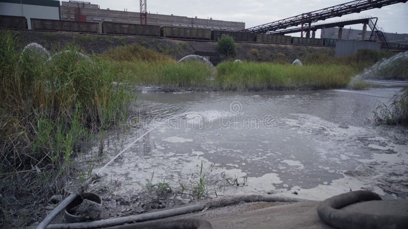 Sewage Storage of Mining and Processing Plant Stock Footage - Video of ...