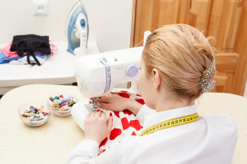 Sewer. stock image. Image of hands, sewingmachine, mechanical - 29240441