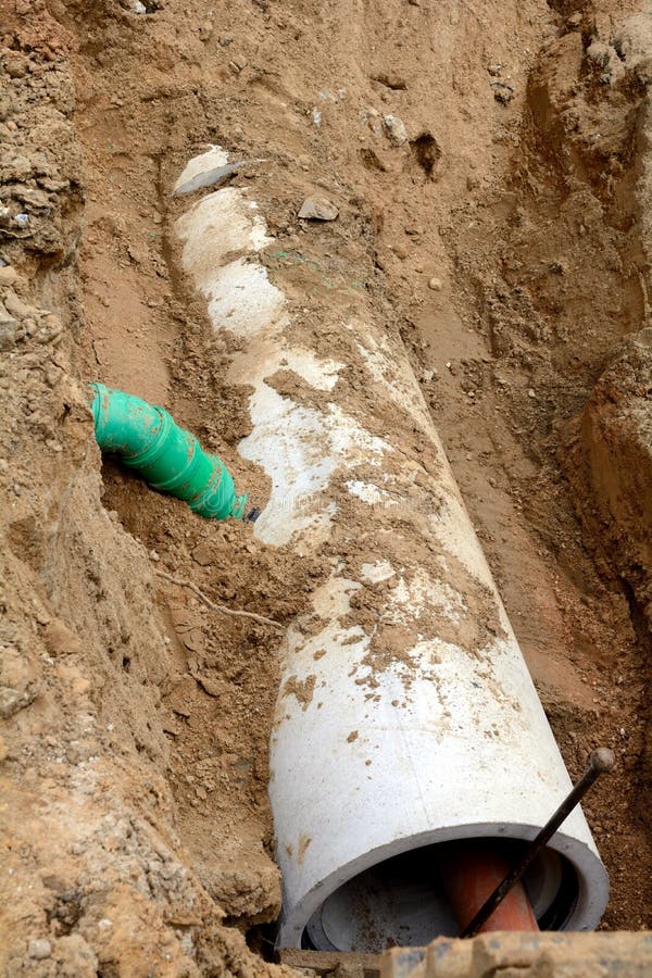 Sewer construction stock image. Image of development - 41040937