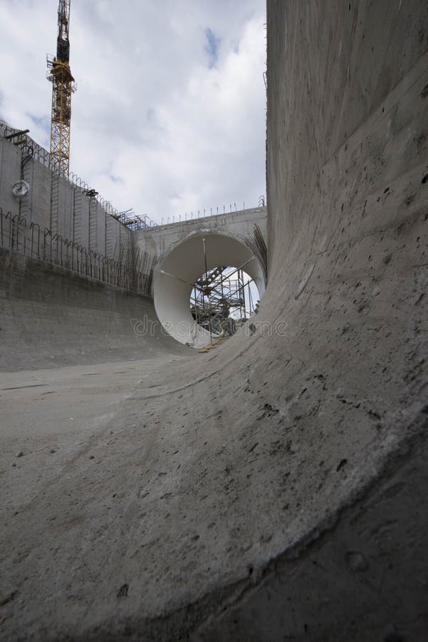 Sewer Construction in Hydraulic Engineering Stock Photo - Image of ...