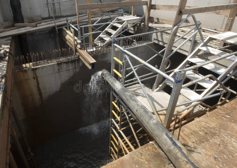 Sewer Construction in Hydraulic Engineering Stock Photo - Image of ...