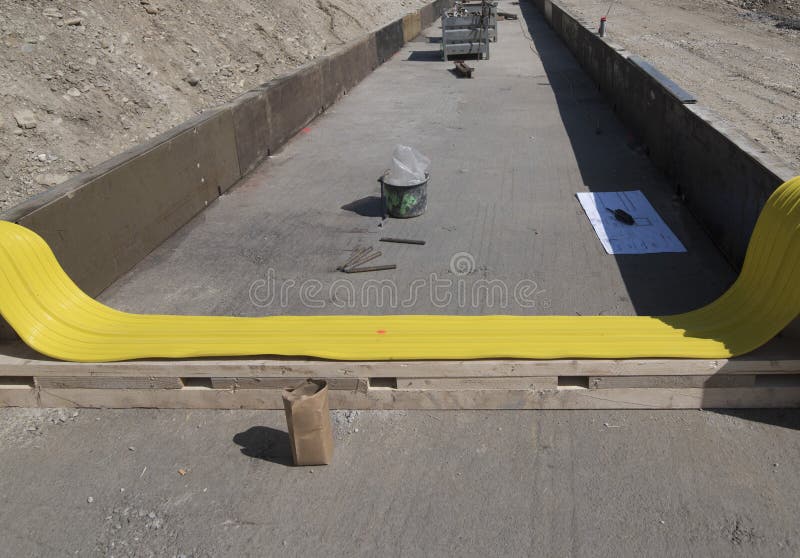 Sewer Construction in Hydraulic Engineering Stock Image - Image of ...