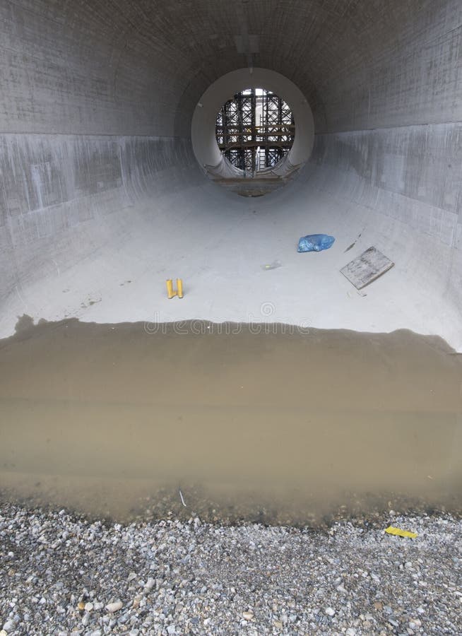 Sewer Construction in Hydraulic Engineering Stock Photo - Image of ...