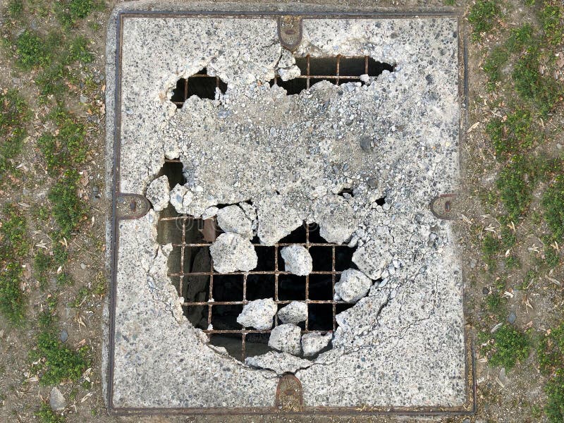 Sewer Cover with Face Shape Stock Image - Image of shape, shapen: 158971909