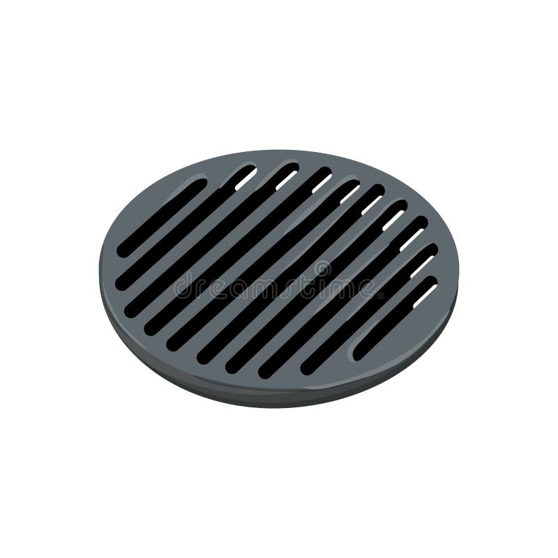 Sewer Drainage Grate Cartoon Vector Illustration Stock Illustration ...