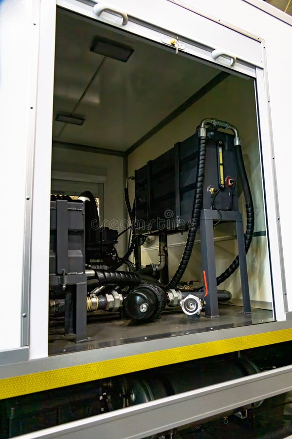 Sewer Flushing Truck. Equipment for Sewer Cleaning Stock Image - Image ...