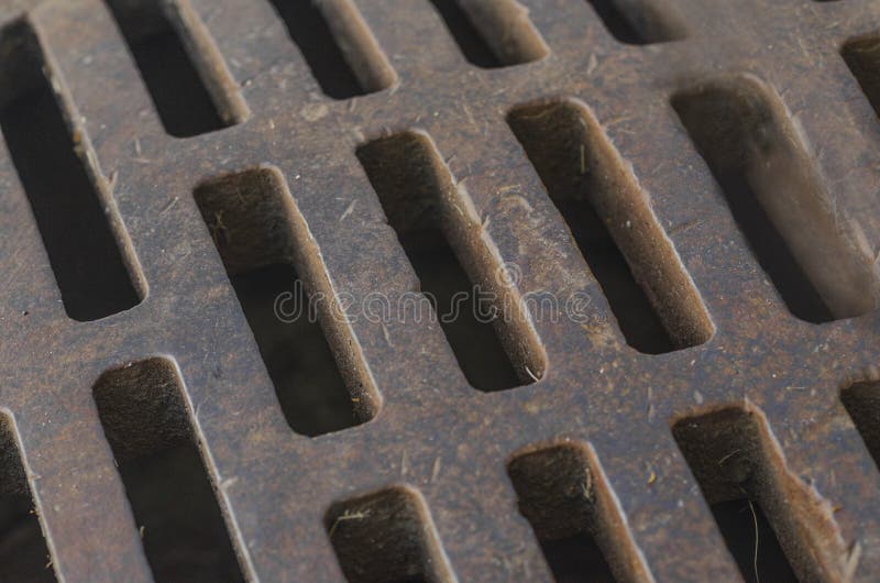 Sewer Grate Close Up Pattern Stock Image - Image of textured, square ...