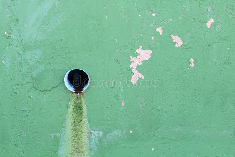 Sewer on concrete wall stock photo. Image of industrial - 329505736