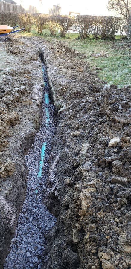 Sewer Line Replacement Inside Stock Photo - Image of wall, wilderness ...